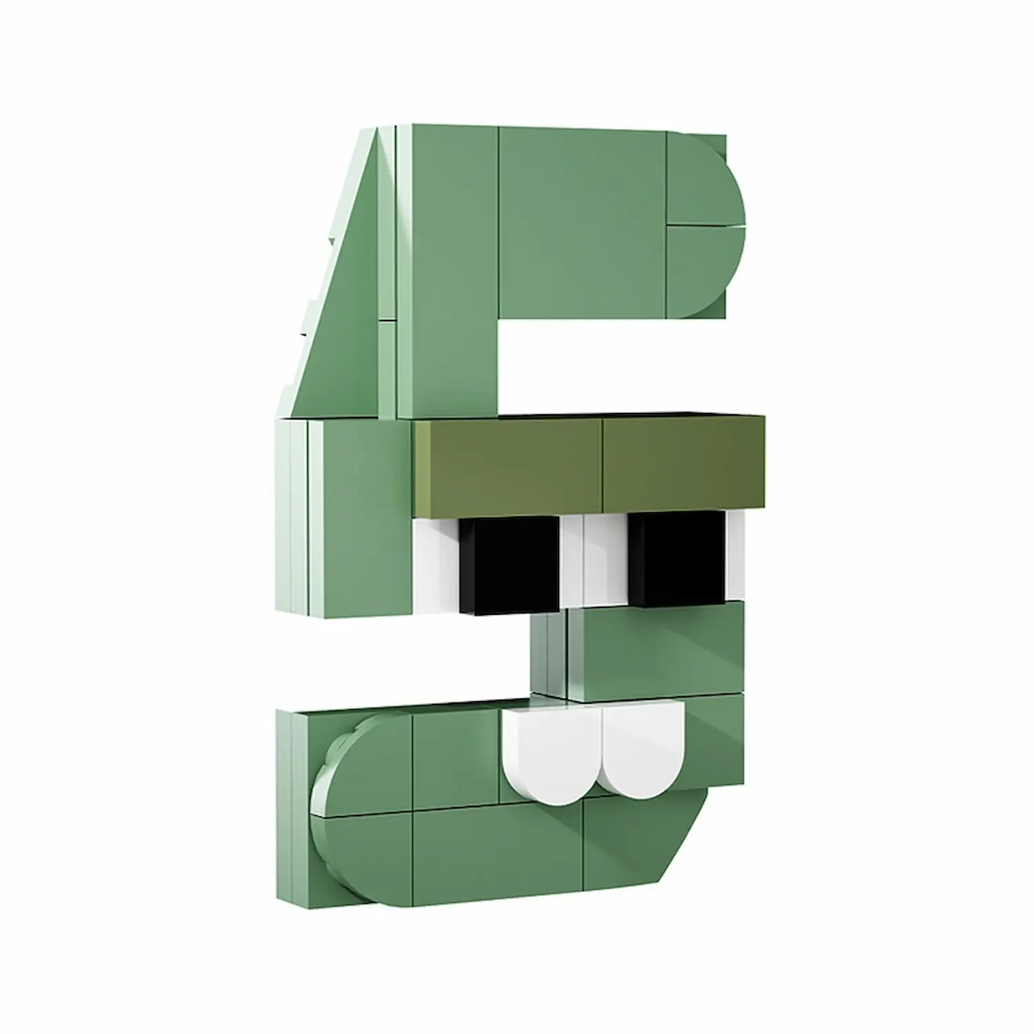 MOC – Monster Number 5/Five(LEGO Alternative Bricks), Learning Math Toy