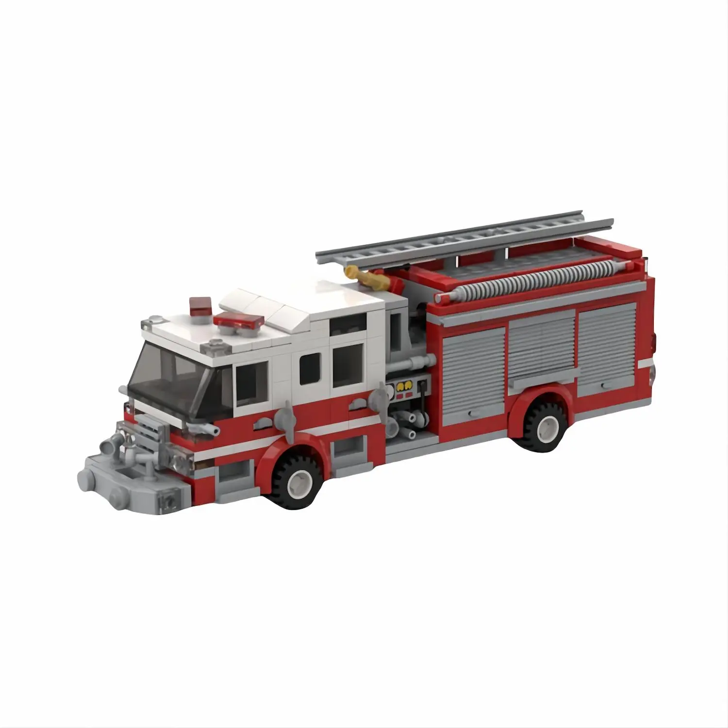 MOC 156284 - Fire Pumper Truck(LEGO Alternative Bricks)
