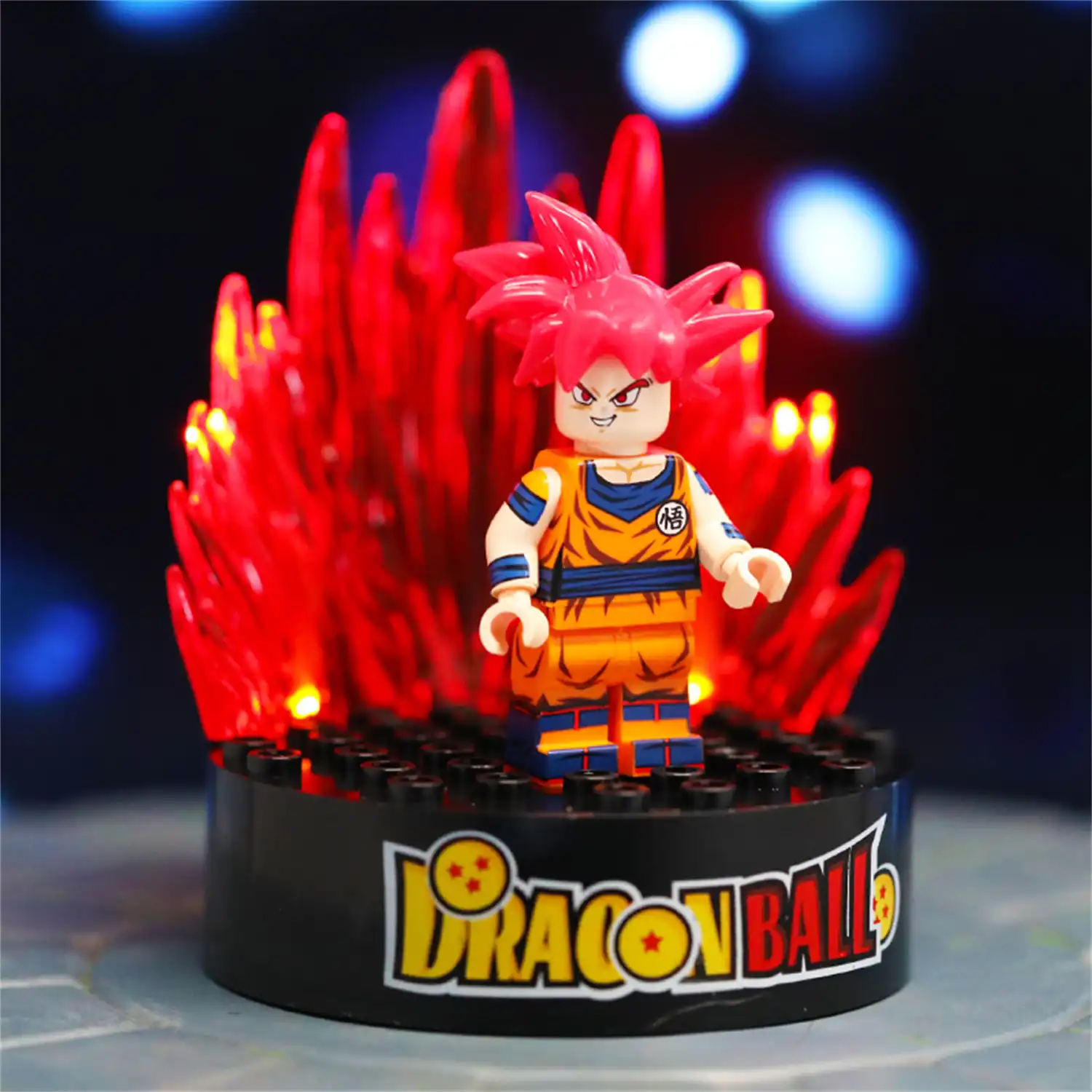 Light Kits Display Stand - Red - for LEGO Dragon Ball Minifigures