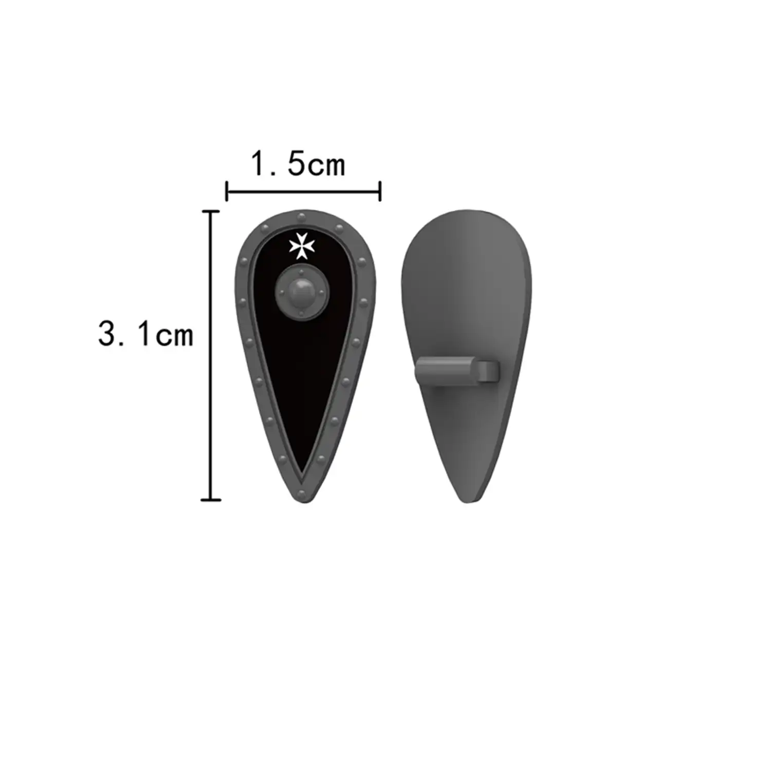 Custom Piece – kite shield Teutonic Crusader – 3D Print for LEGO