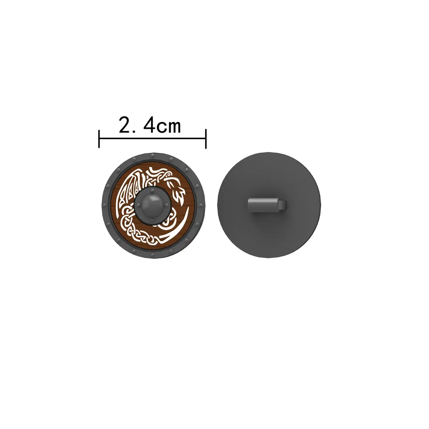 Custom Piece – round shield dragon or serpent emblem – 3D Print for ...