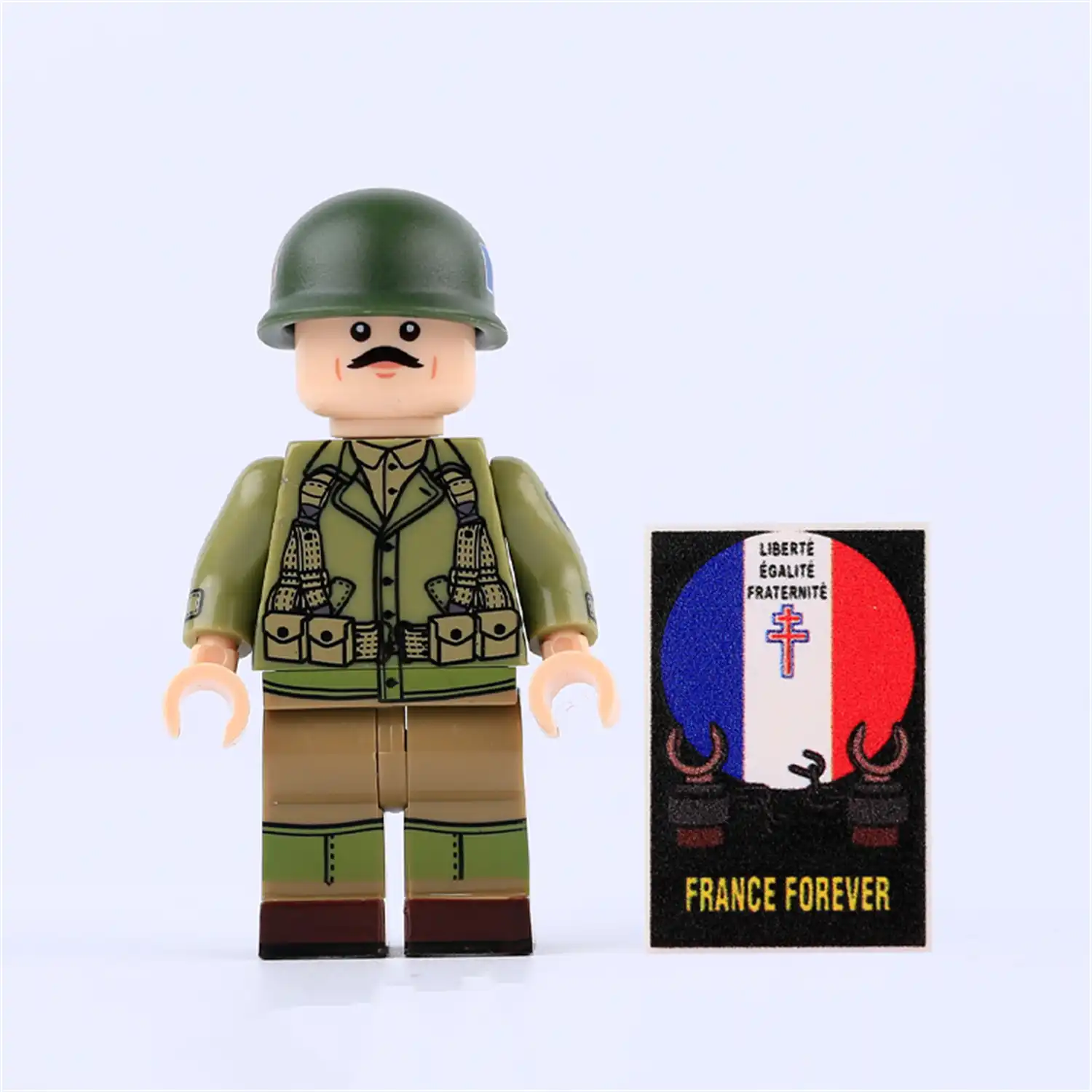 Minifigure – Free French soldier from World War II (LEGO Alternative)