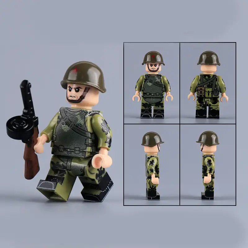 Minifigure – Soviet Army soldier WWII (LEGO Alternative)