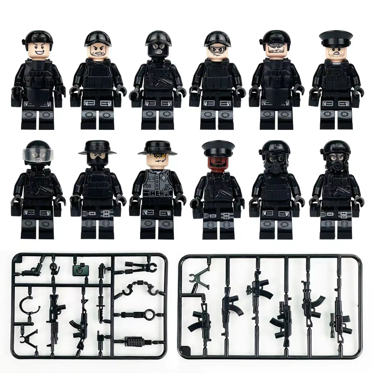 Minifigures – SWAT special police team (LEGO Alternative)