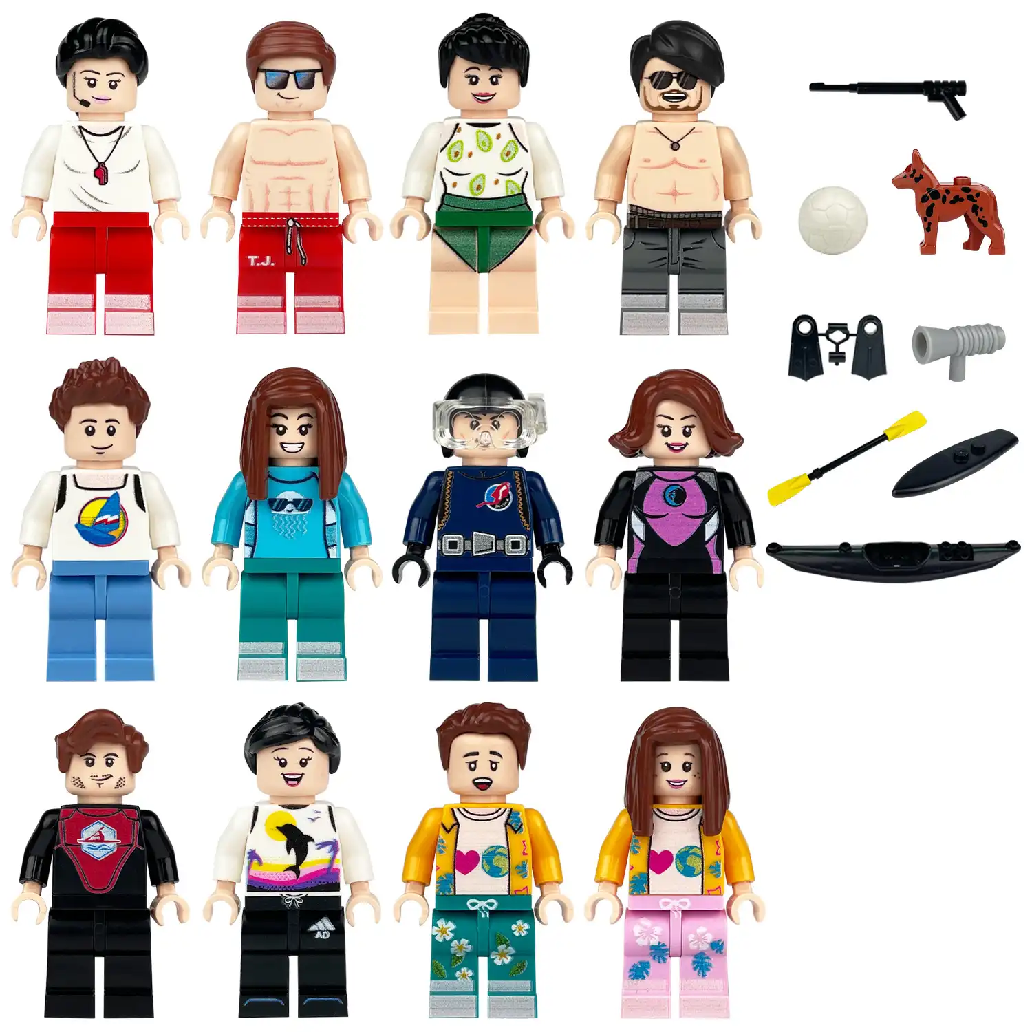 Minifigures – beach themed figures (LEGO Alternative)