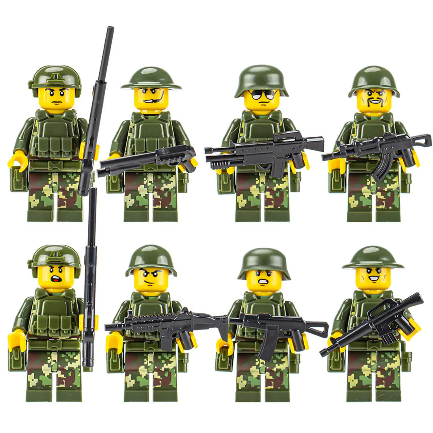 Minifigures – jungle combat soldiers (LEGO Alternative)