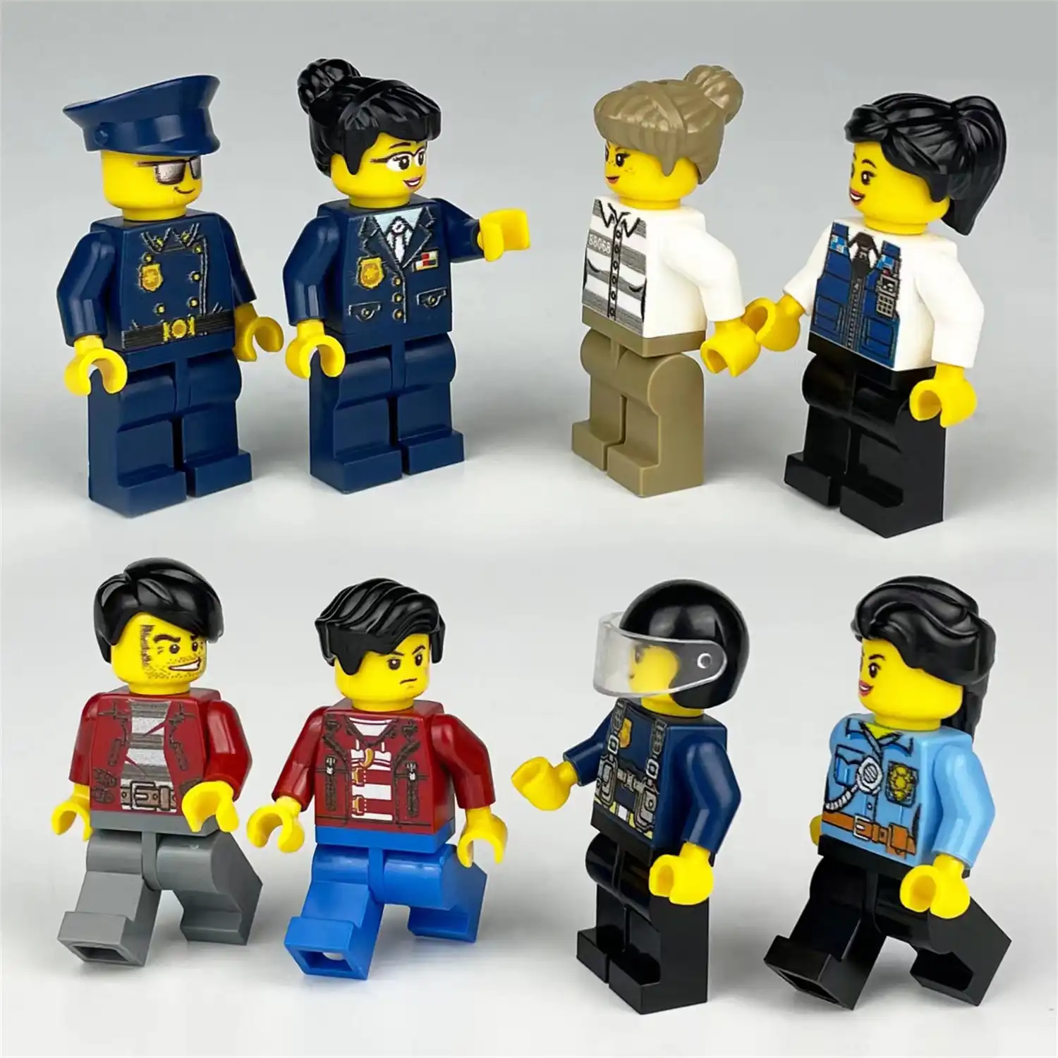 Minifigures – police and civilians people (LEGO Alternative)