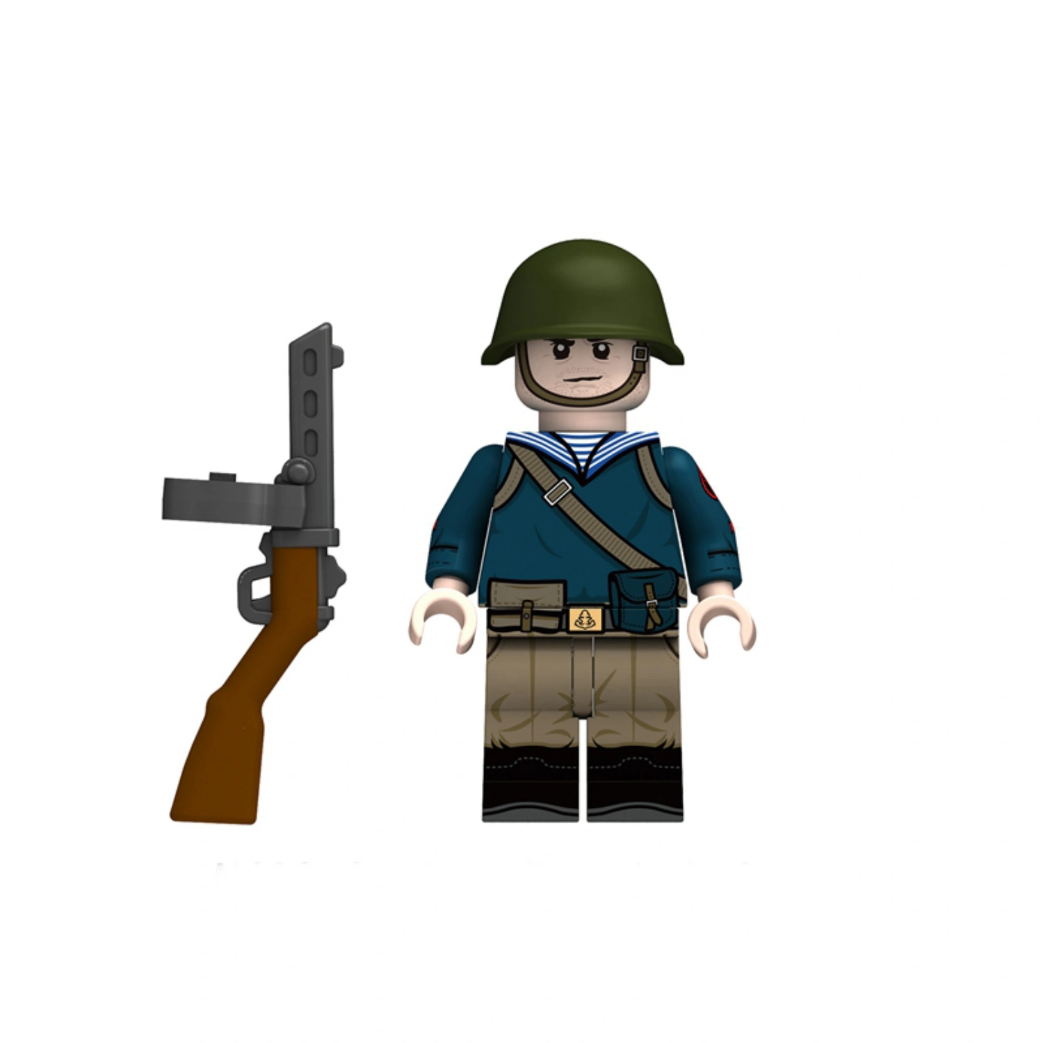Minifigure – Soviet Naval Infantryman wearing a dark blue naval shirt ...