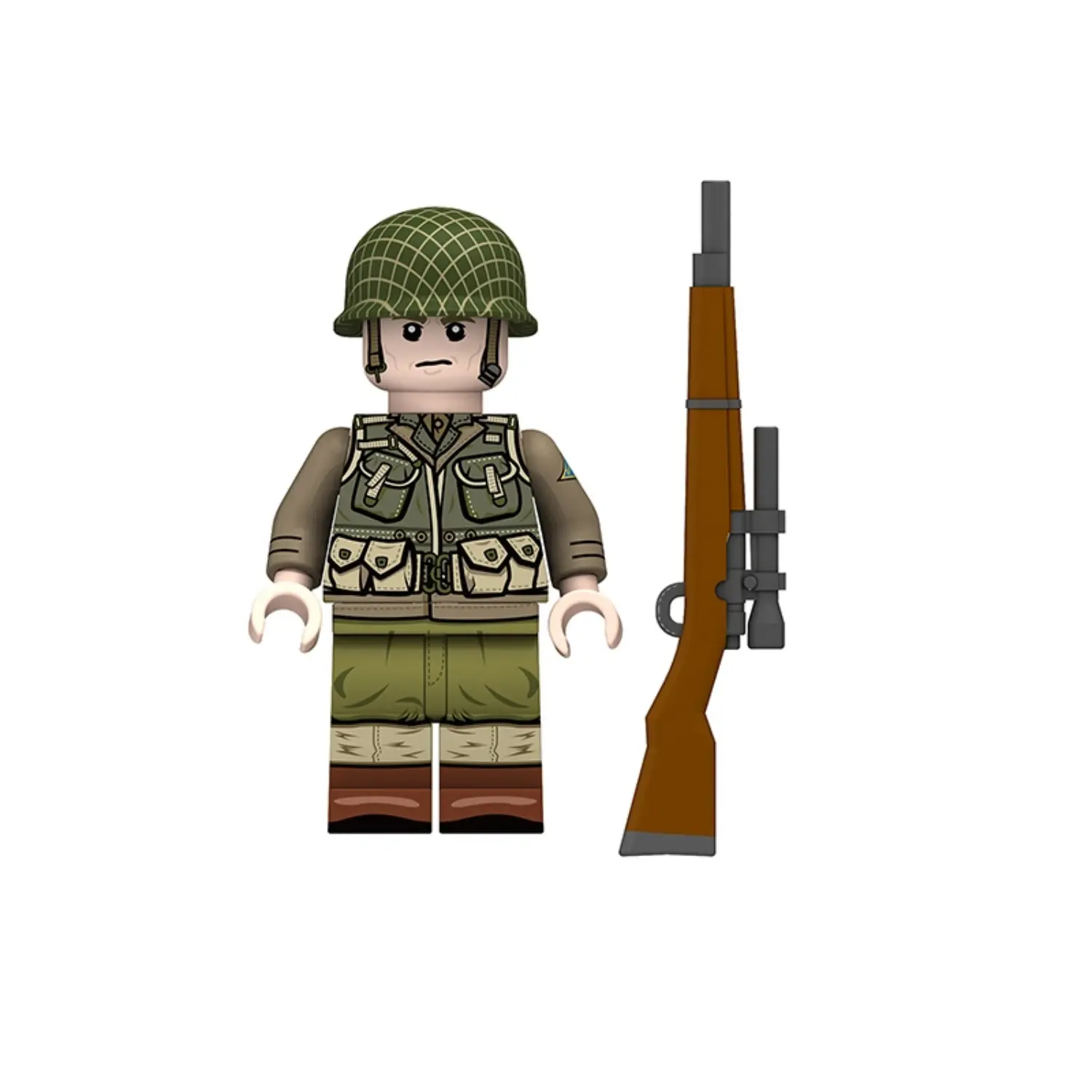 Minifigure – U.S. Army Ranger Sniper equipped for the D-Day invasion of ...
